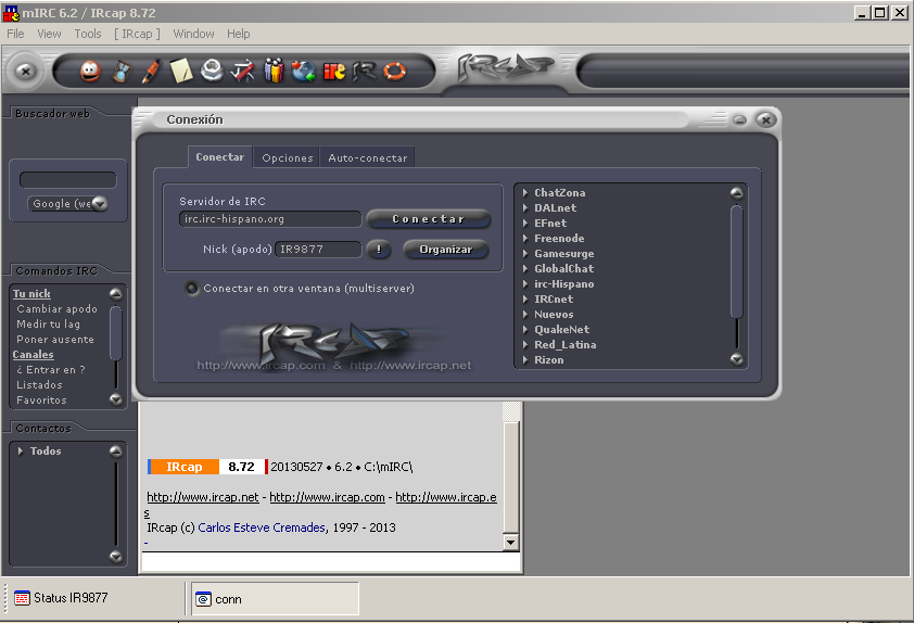Tutorial mIRC + IRcap :: Hisamigos