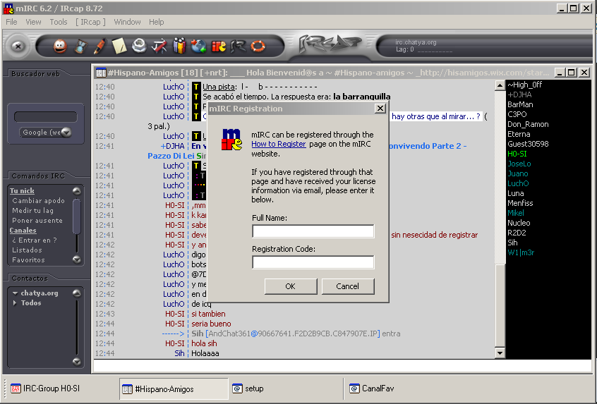 Tutorial mIRC + IRcap :: Hisamigos